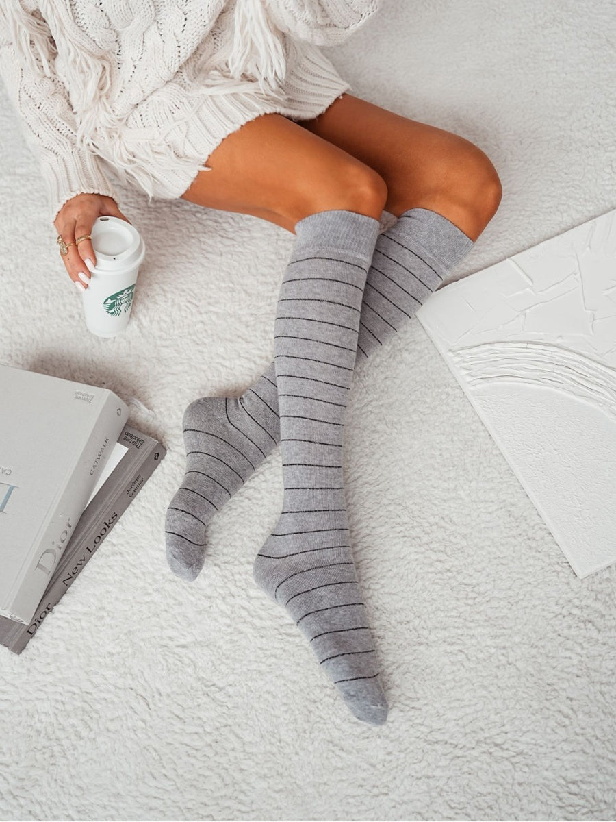 Striped Patterned Knee Socks - Shop Leg Appeal